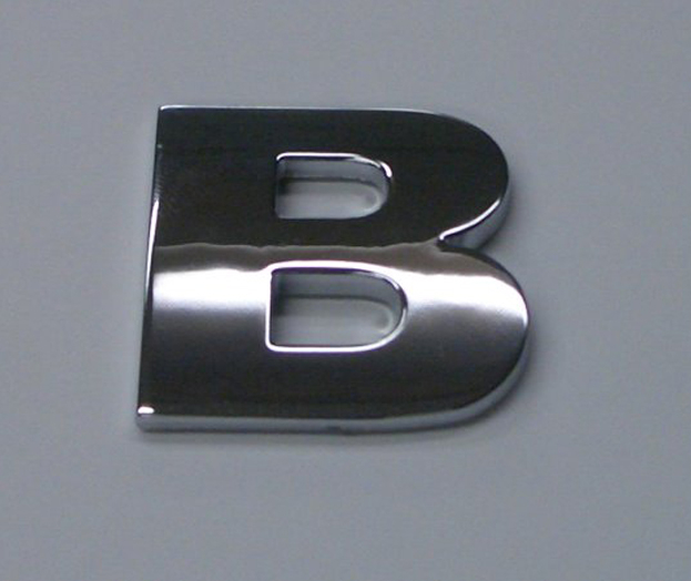 Chrome Letter 'B' | Car Badge UK