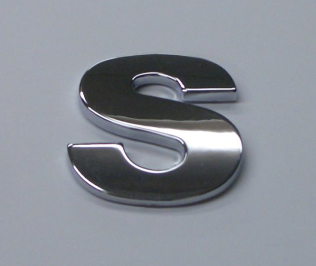 Chrome Letter 'S' | Car Badge UK